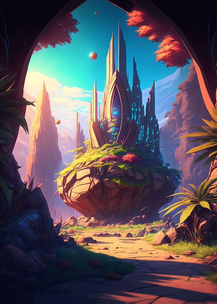 'Fantasy World' Poster, picture, metal print, paint by Absuro Designs ...