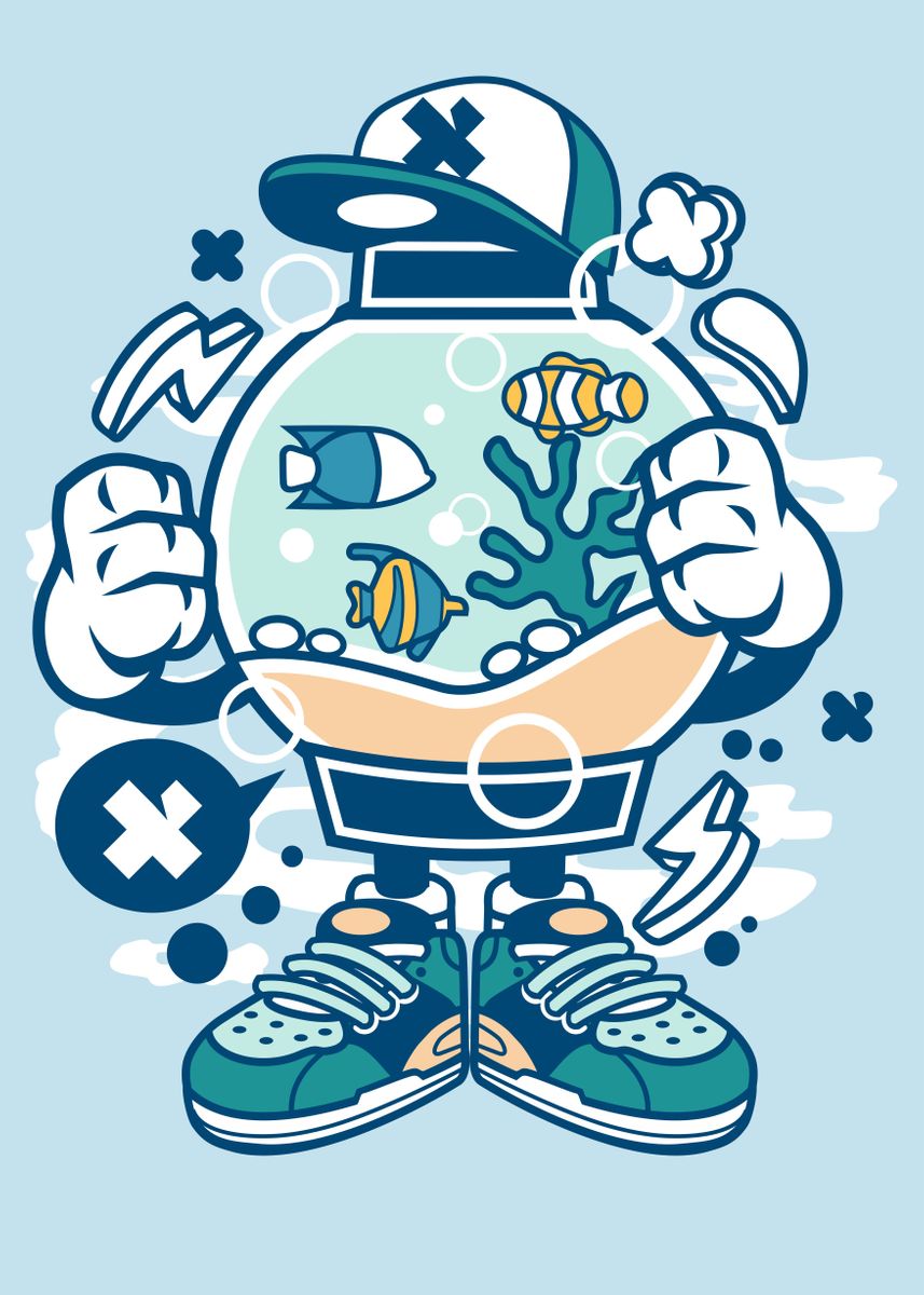 'Cartoon Illustration 223' Poster, picture, metal print, paint by Aloke ...