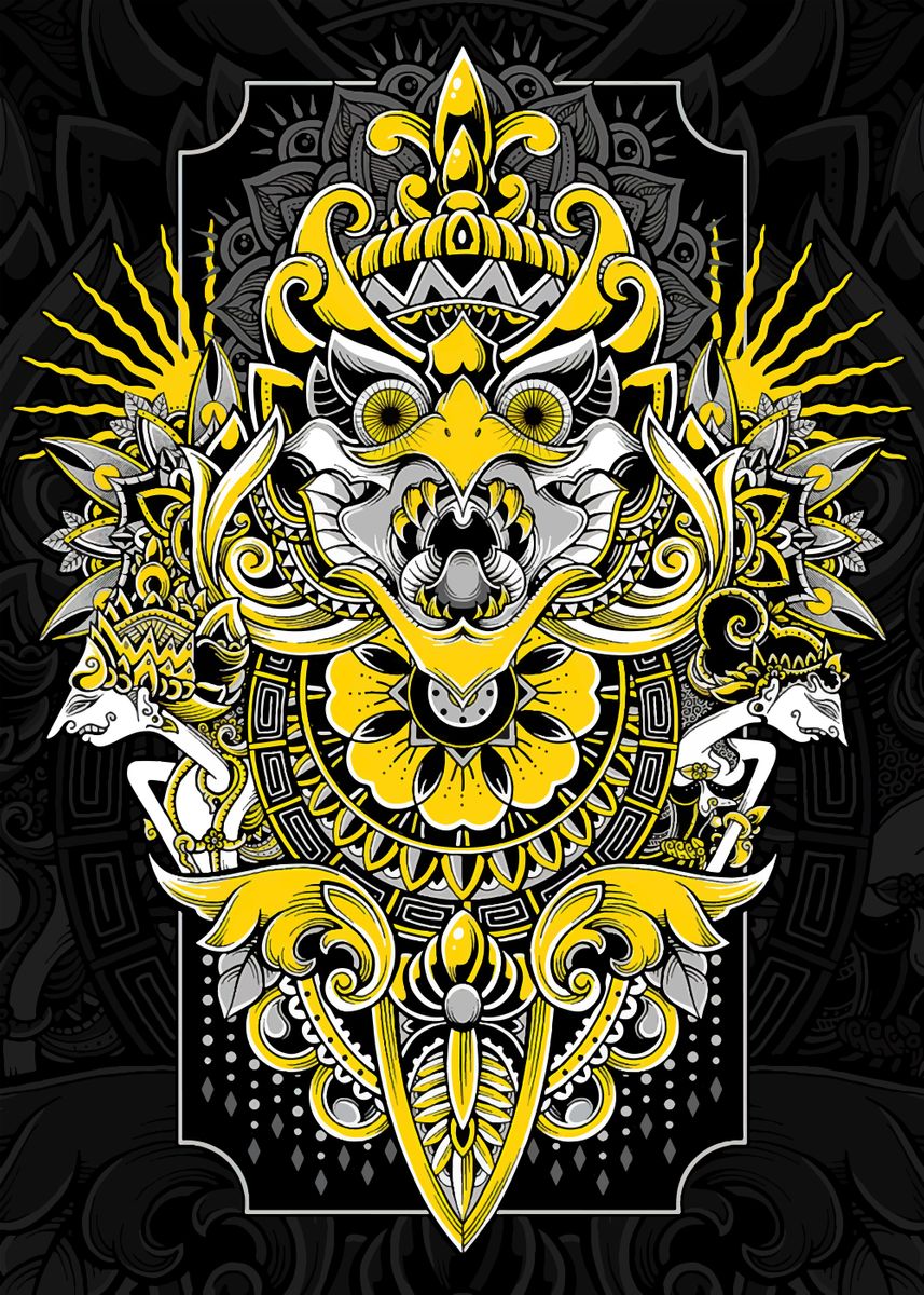 'barong' Poster, picture, metal print, paint by haura k | Displate