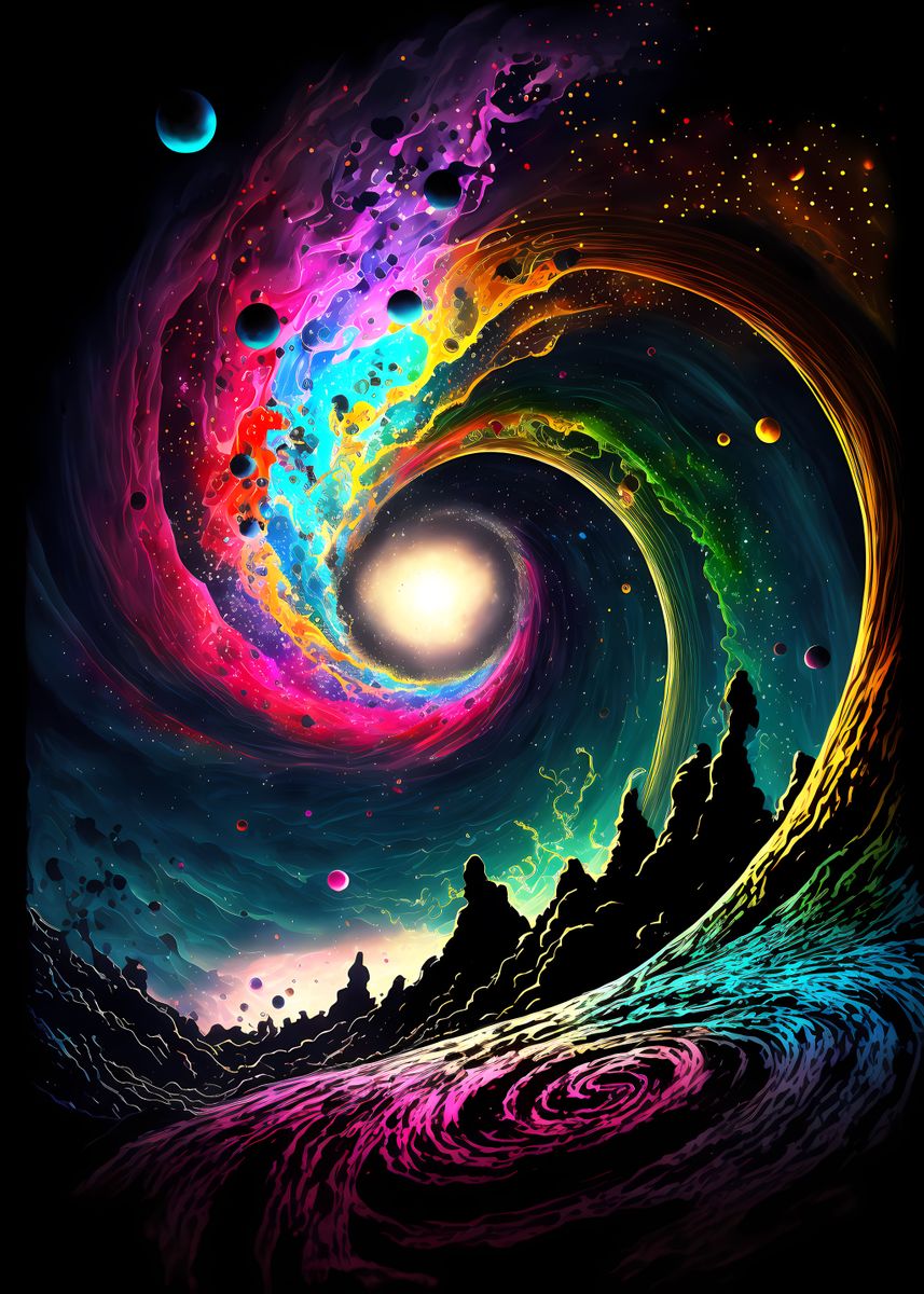 'Space environment' Poster, picture, metal print, paint by Hasnaa Art ...