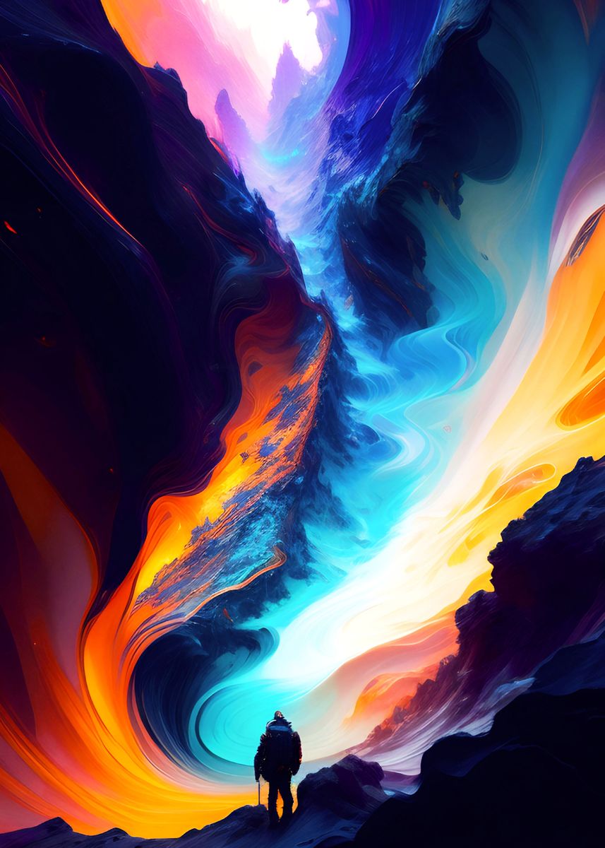 'Distorted Glacier Path' Poster by maxaiyes | Displate