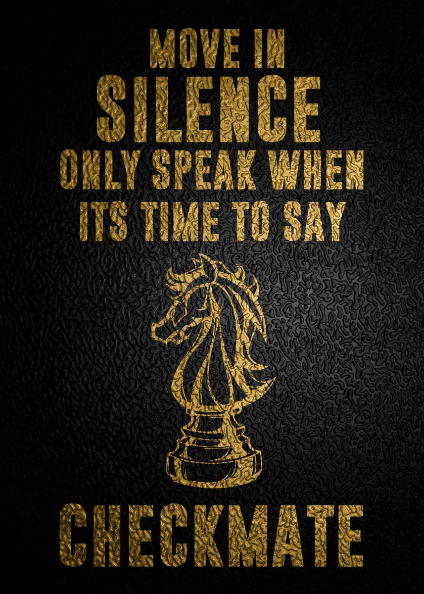 'Motivation Quote Chess' Poster by Reality Art | Displate