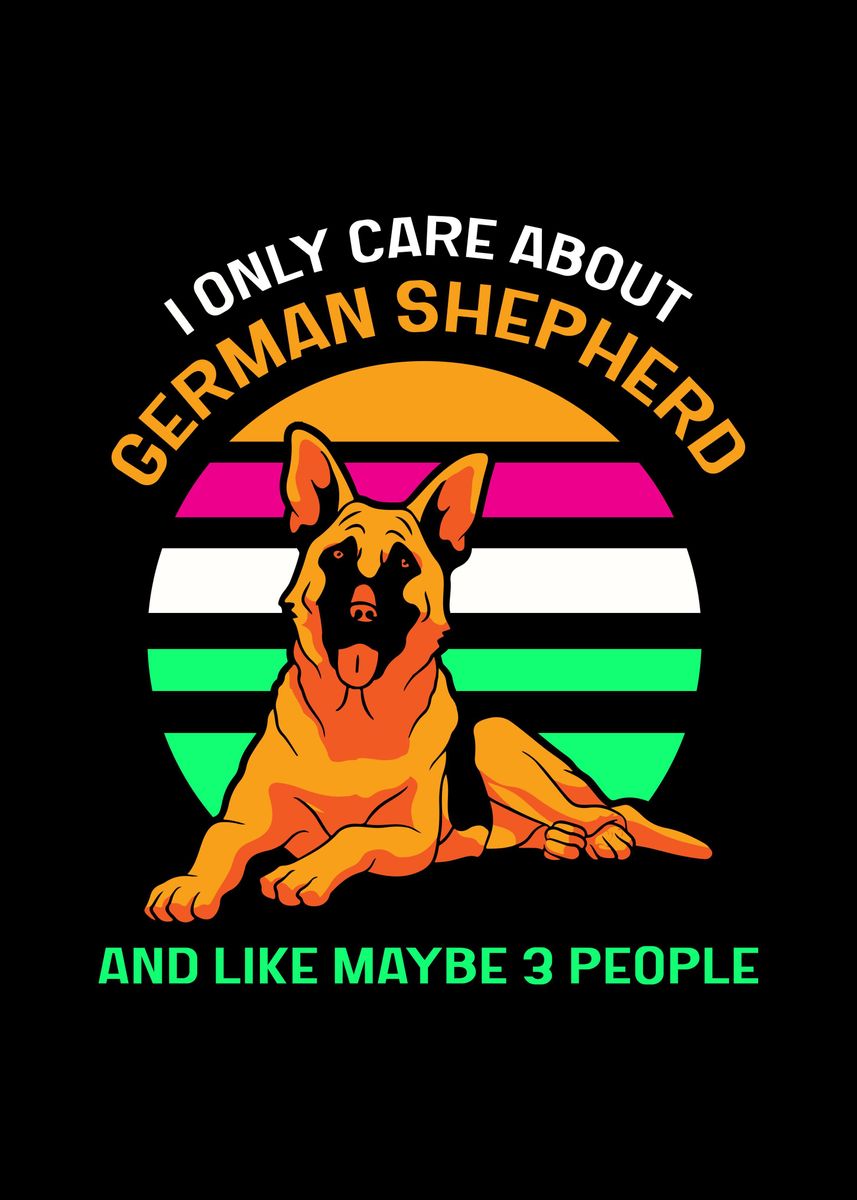 'German Shepherd' Poster, picture, metal print, paint by Sebastian ...