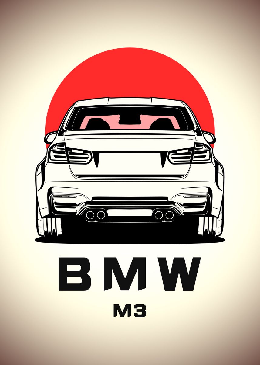 'M3 BMW' Poster, picture, metal print, paint by Faissal Thomas | Displate