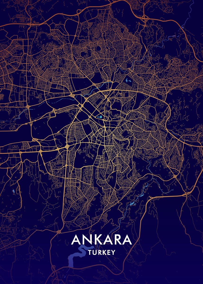 'Ankara' Poster, picture, metal print, paint by Miracle Studio | Displate