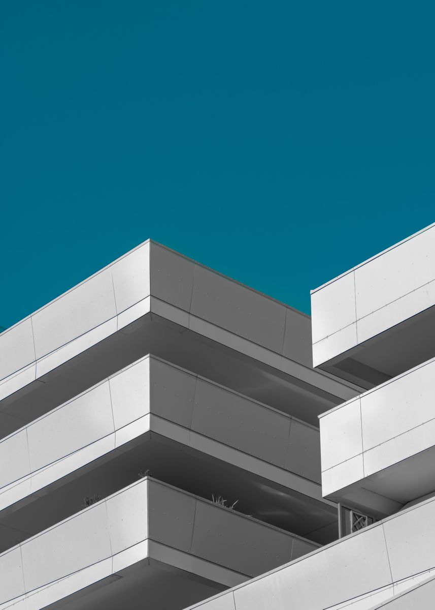 'White buildings' Poster, picture, metal print, paint by kalm | Displate