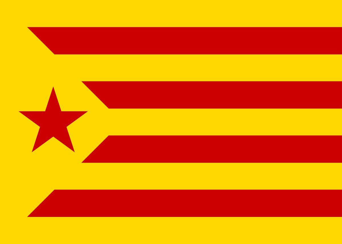 'Catalan Red estelada Flag' Poster by Bruce Stanfield | Displate