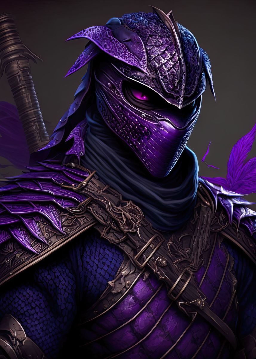 'Ninja' Poster, picture, metal print, paint by Anamitra | Displate