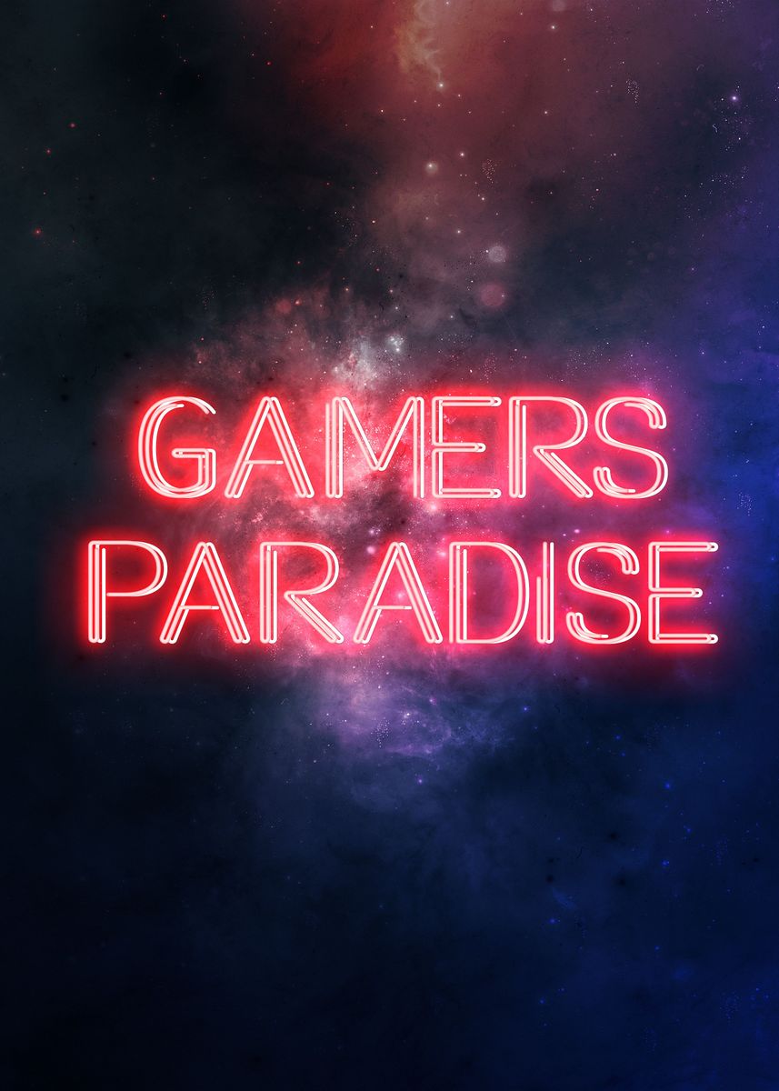 'Gamers Paradise' Poster by Johnny Raven | Displate