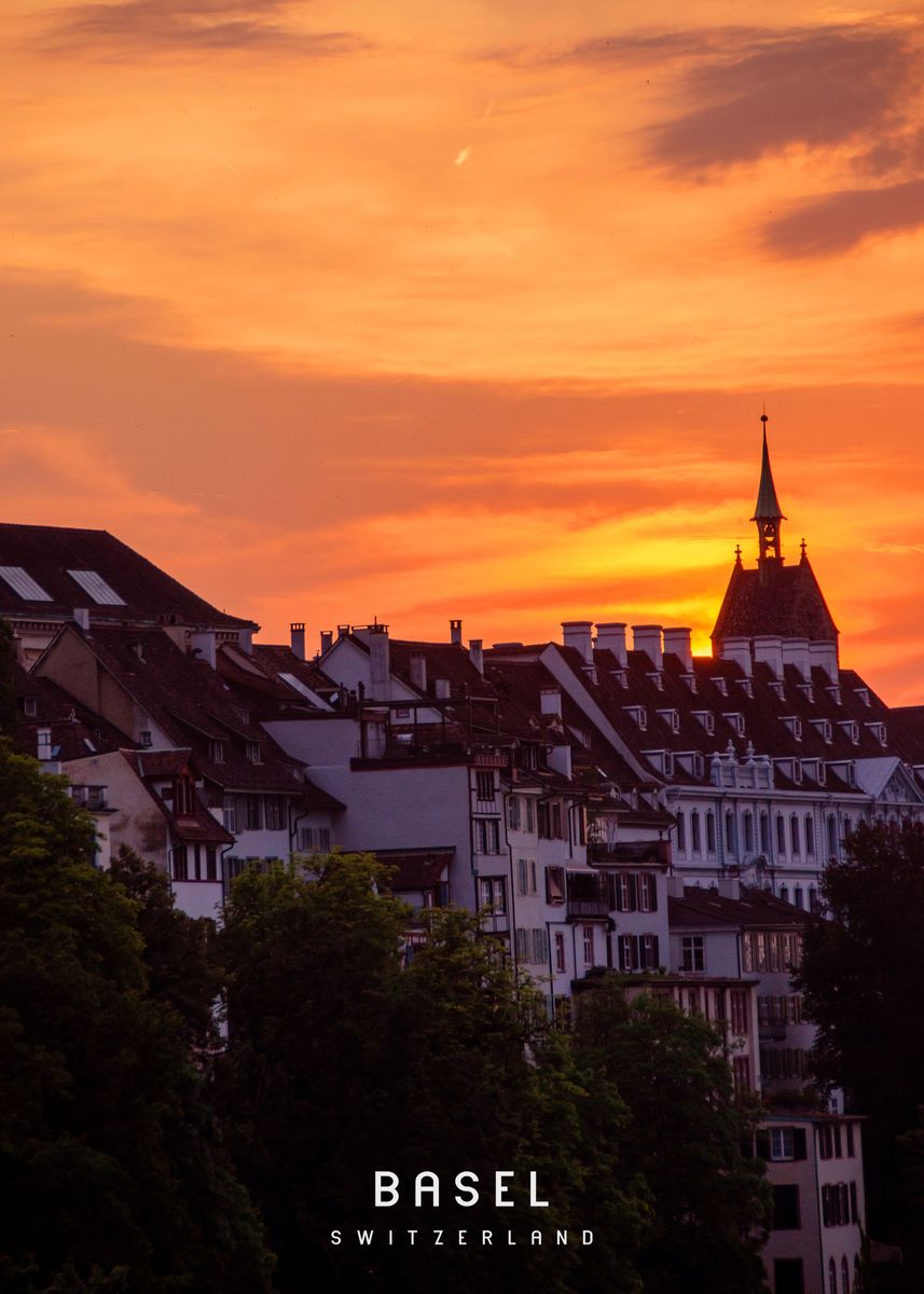 'Basel ' Poster, picture, metal print, paint by Famous City | Displate