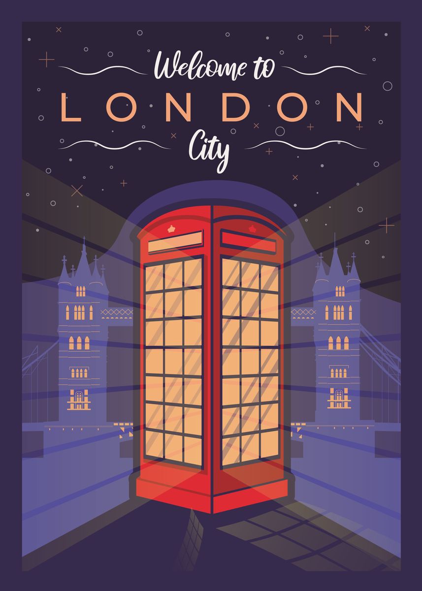 'Welcome To London City' Poster, picture, metal print, paint by ...