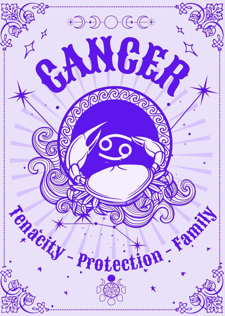 'Cancer Zodiac Sign ' Poster, picture, metal print, paint by SapientiaB ...