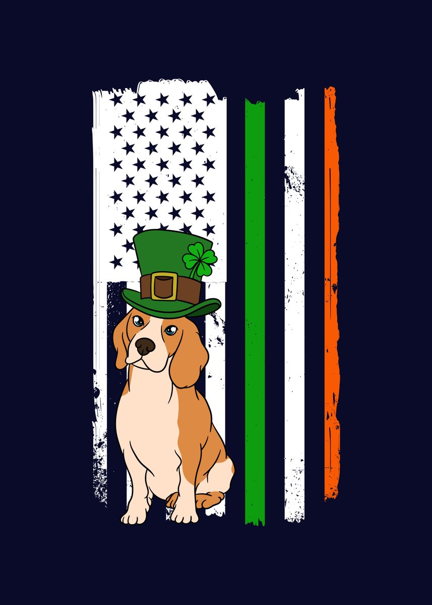 'St Patricks Day Dog' Poster by MzumO | Displate