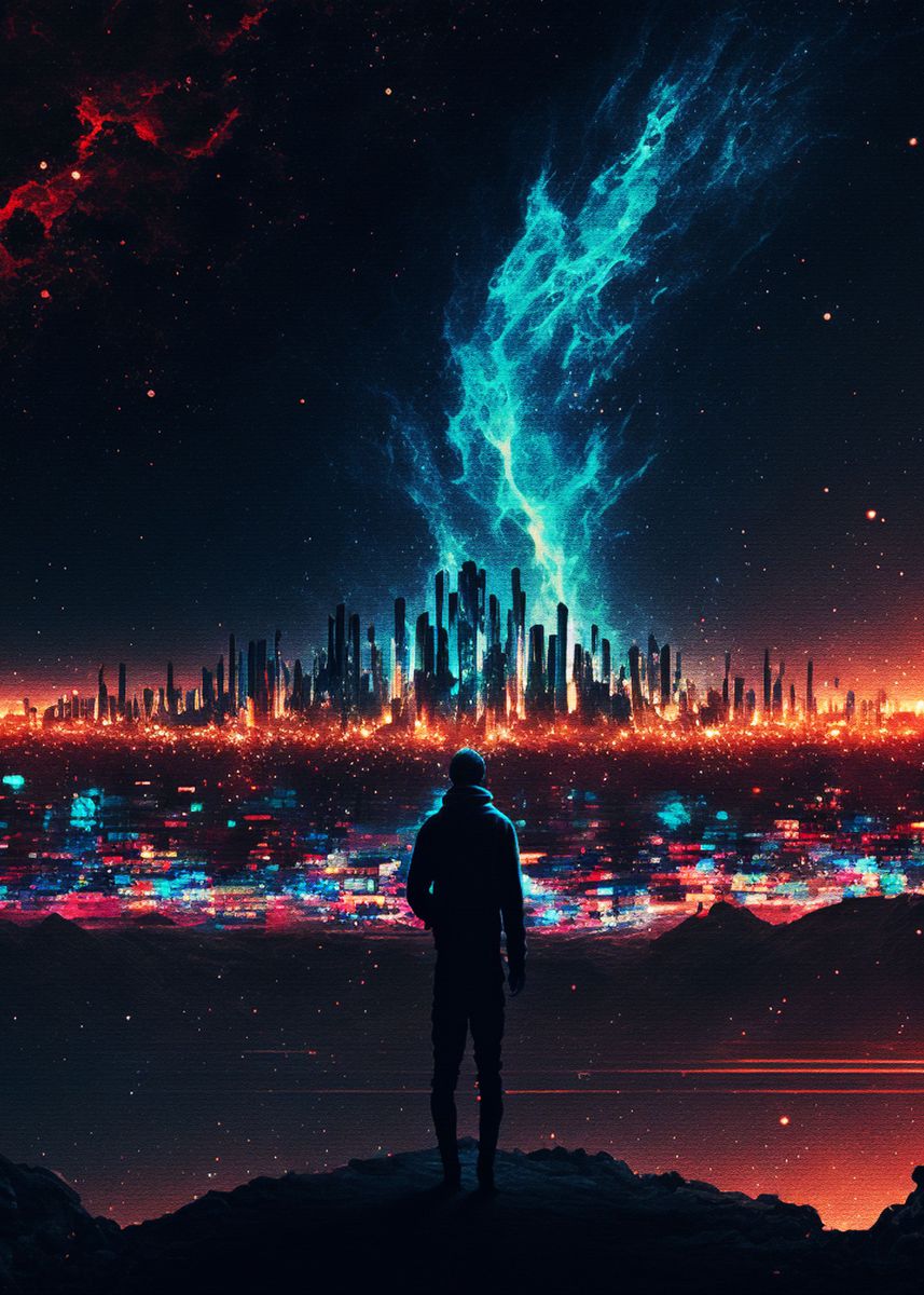 'Galaxy In The Night Sky' Poster, picture, metal print, paint by Muh ...