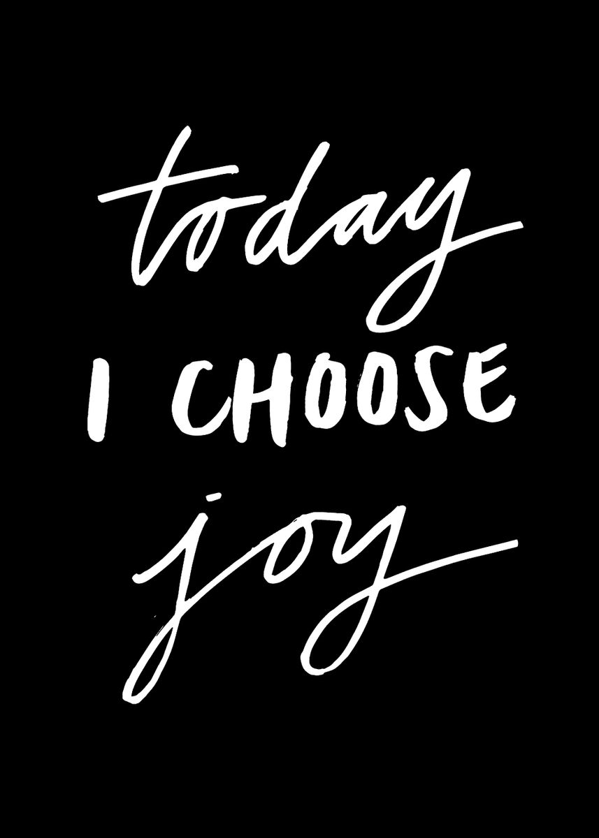 'Joy Inspirational Quote' Poster, picture, metal print, paint by ...