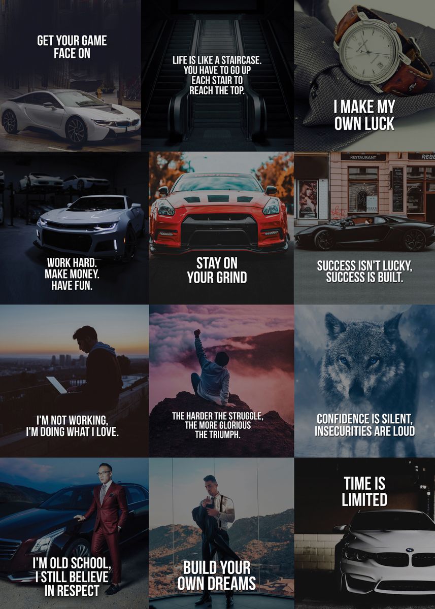 'Wealth Success Motivation' Poster, picture, metal print, paint by ...