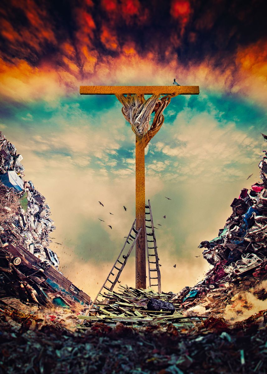 'Cross' Poster, picture, metal print, paint by Patryk Andrzejewski ...