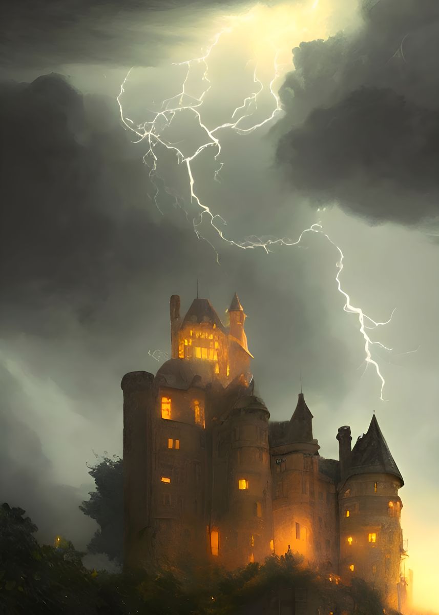 'Medieval Castle' Poster, picture, metal print, paint by ...