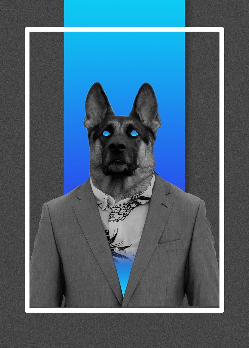 ' Sire Dog' Poster, picture, metal print, paint by Adiodec Art | Displate