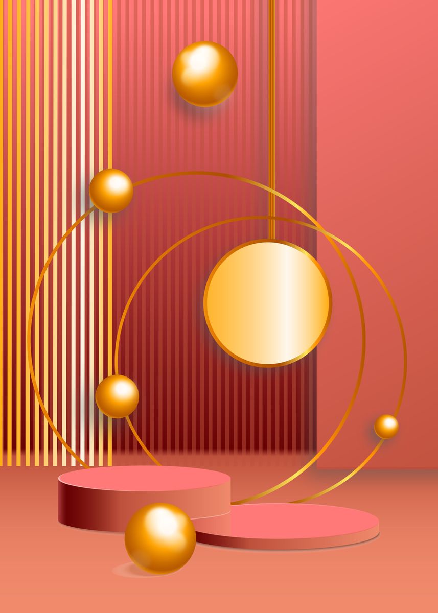 'Golden Pendulum' Poster, picture, metal print, paint by Cat Coconut ...