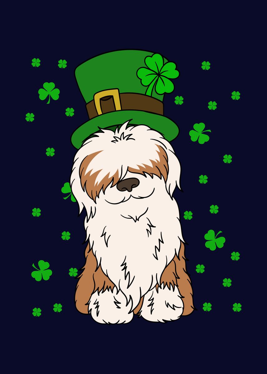 'St Patricks Day Dog' Poster, picture, metal print, paint by MzumO ...