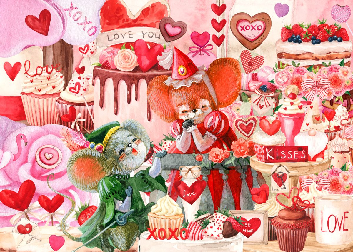 'Sweets for my Sweetheart' Poster by Catriona Crehan | Displate