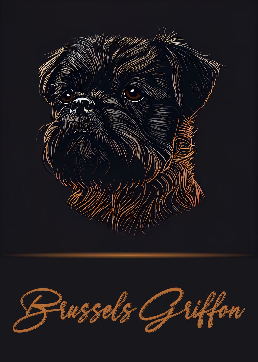 'Brussels Griffon' Poster, picture, metal print, paint by Artistic ...