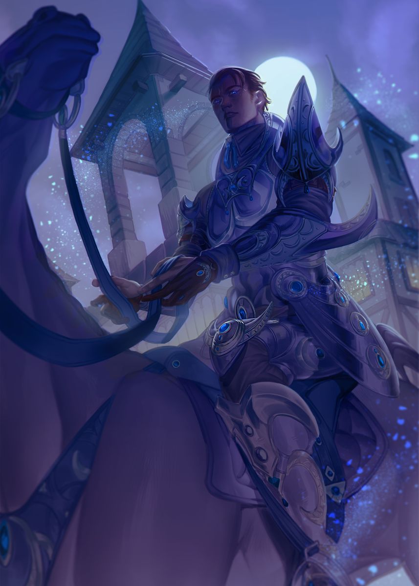 'Moon Knight ' Poster, picture, metal print, paint by Ponakita | Displate