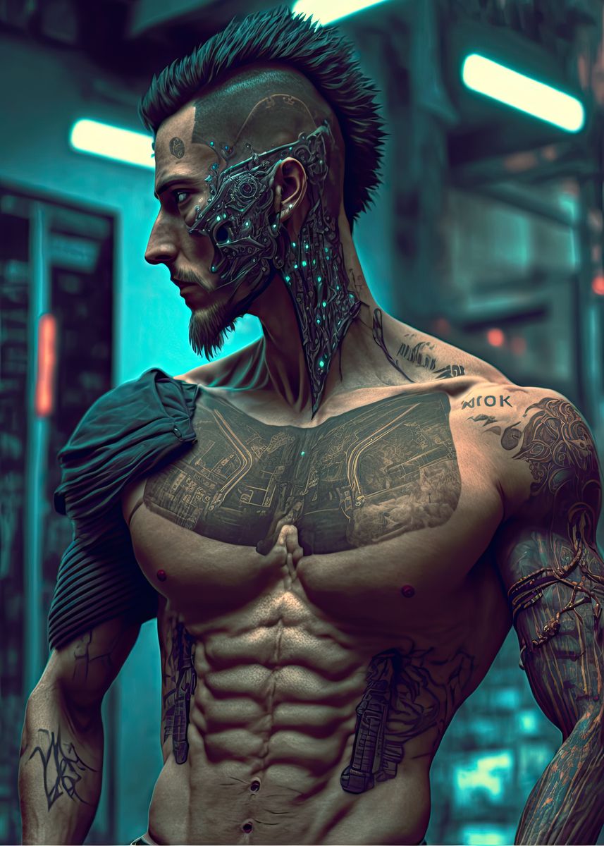 'Cyberpunk Kronos' Poster, picture, metal print, paint by Sunrise Game ...