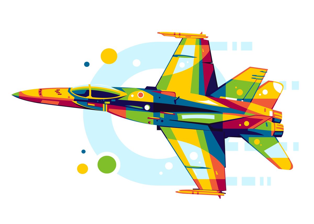 'F18 Hornet' Poster by Lintang Wicaksono | Displate