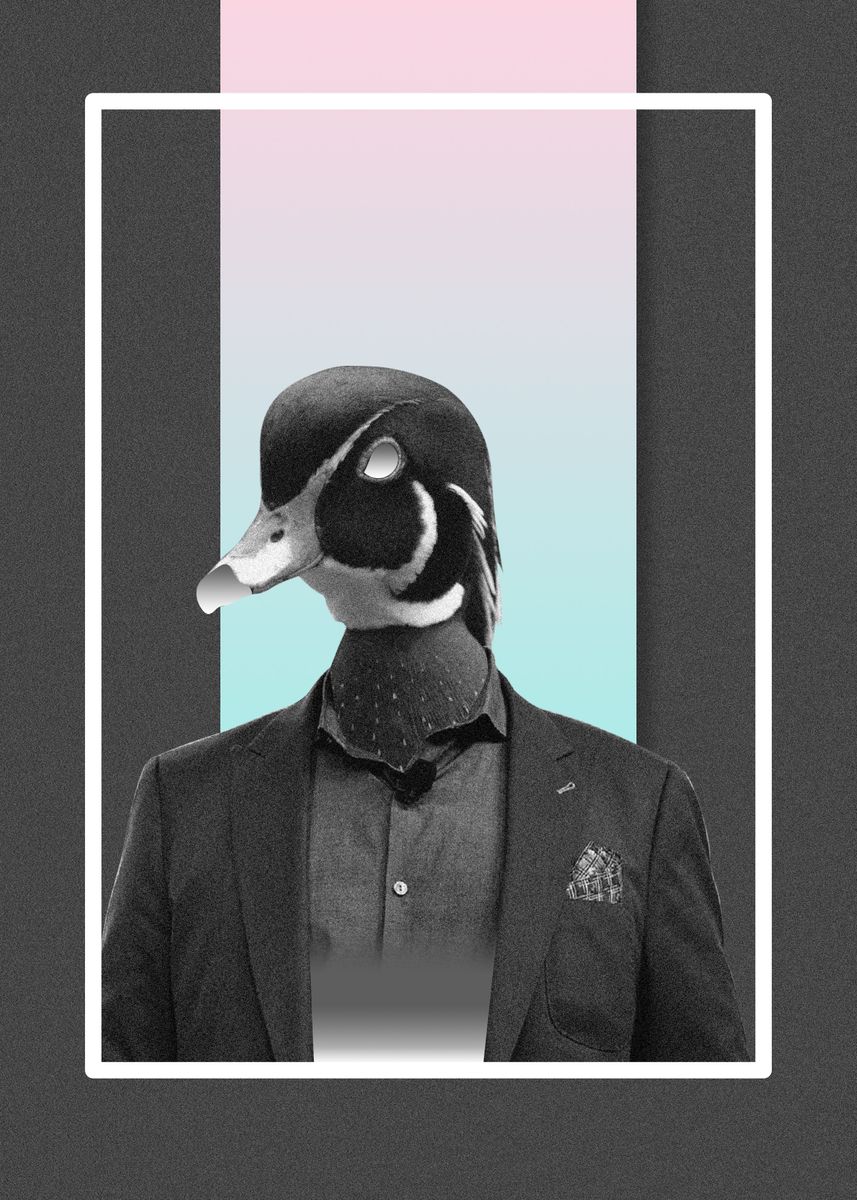 ' Sire Duck' Poster, picture, metal print, paint by Adiodec Art | Displate