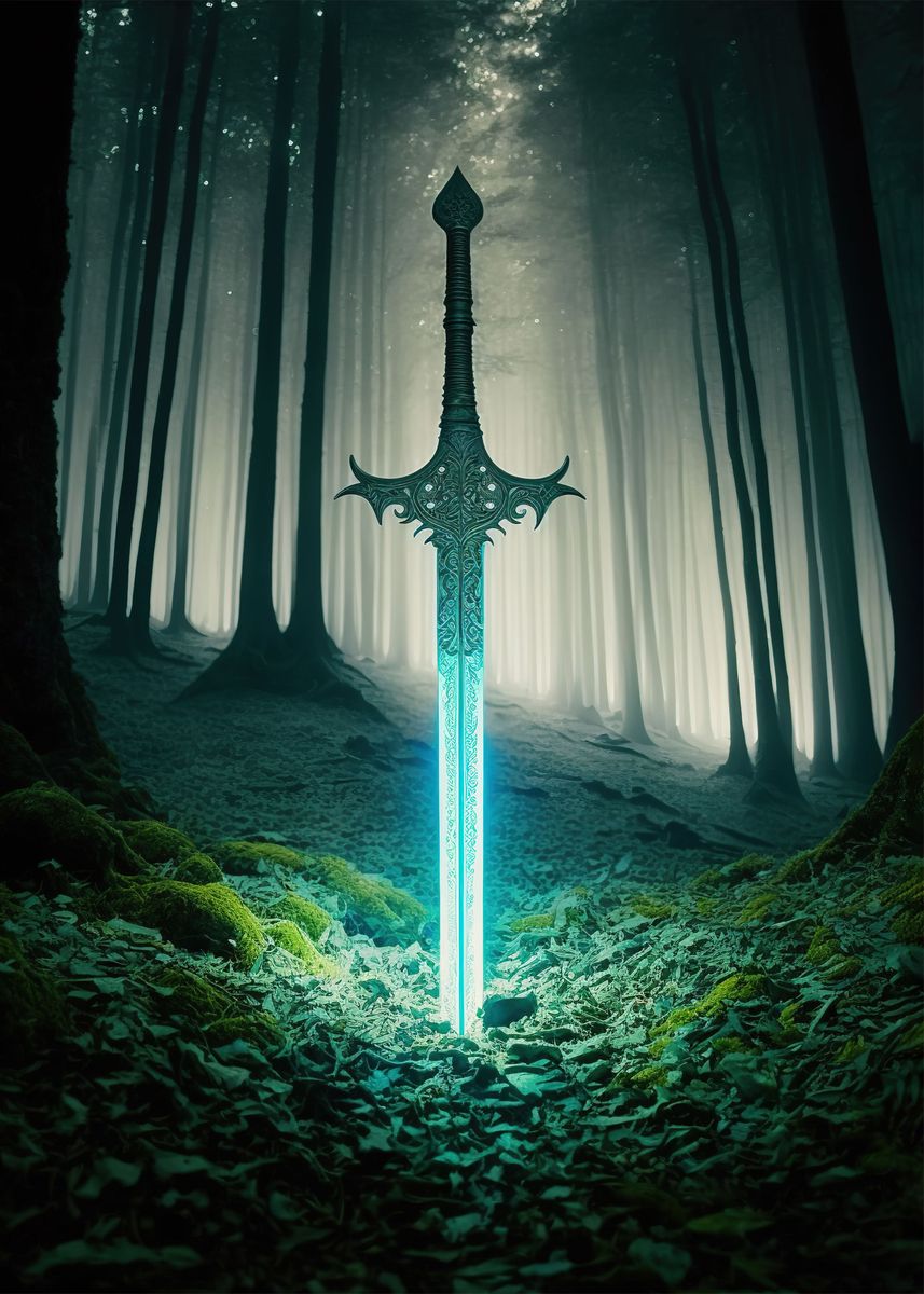 'Fantasy sword medieval' Poster, picture, metal print, paint by Arturo ...