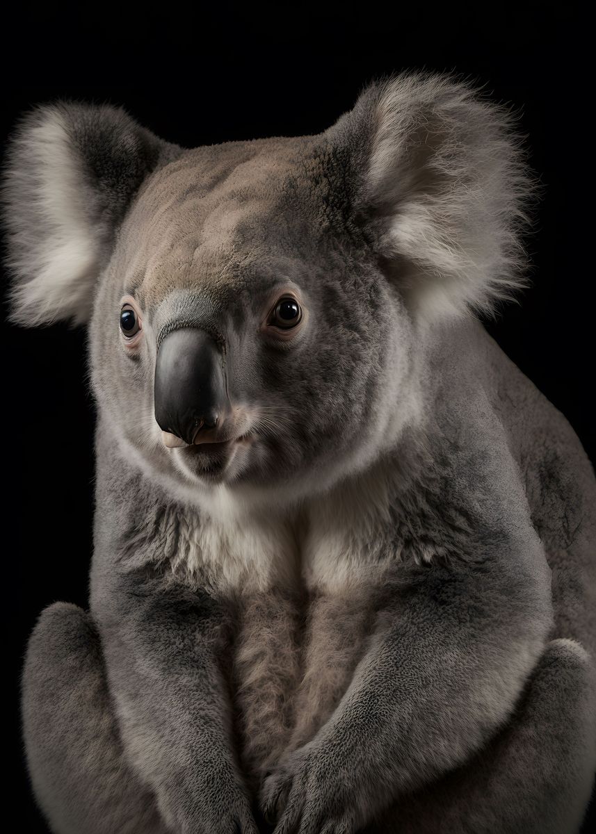 'Koala Portrait' Poster, picture, metal print, paint by David Godbehere ...