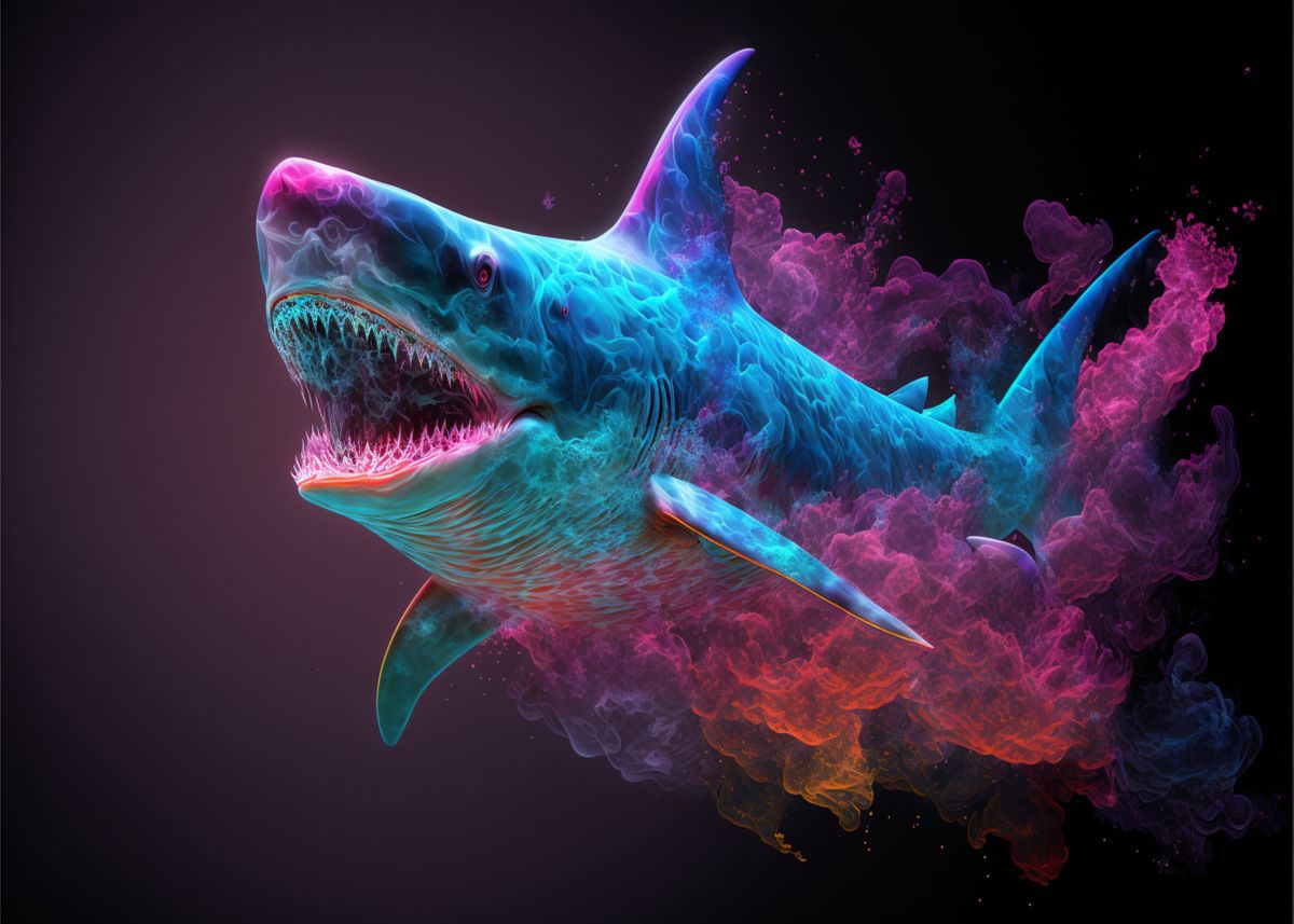 'Fantasy Shark 13' Poster by Zanclus | Displate