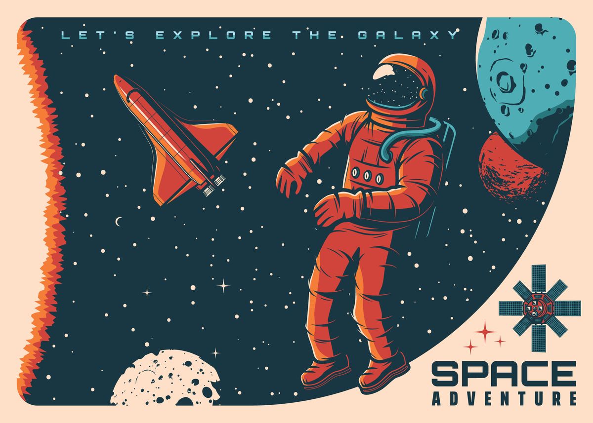 'Space Adventure' Poster by 3am | Displate
