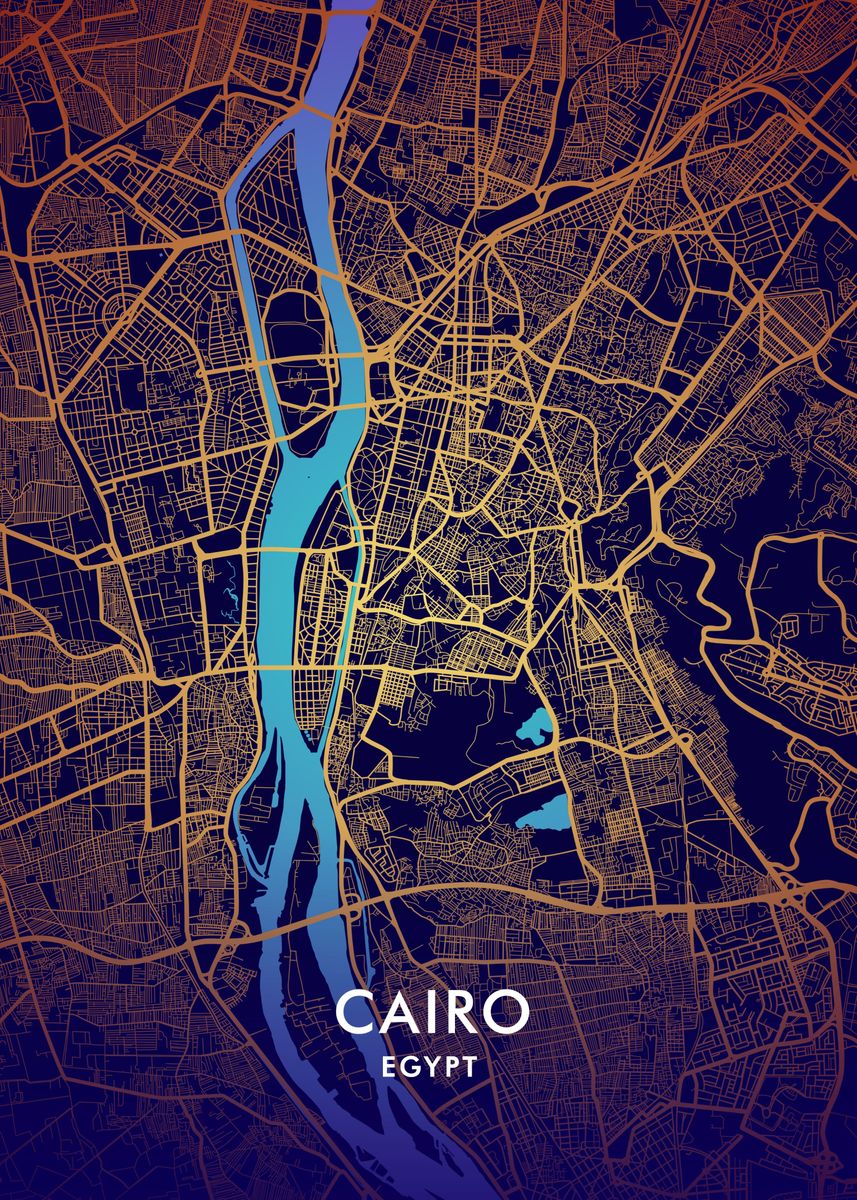 'Cairo' Poster, picture, metal print, paint by Miracle Studio | Displate
