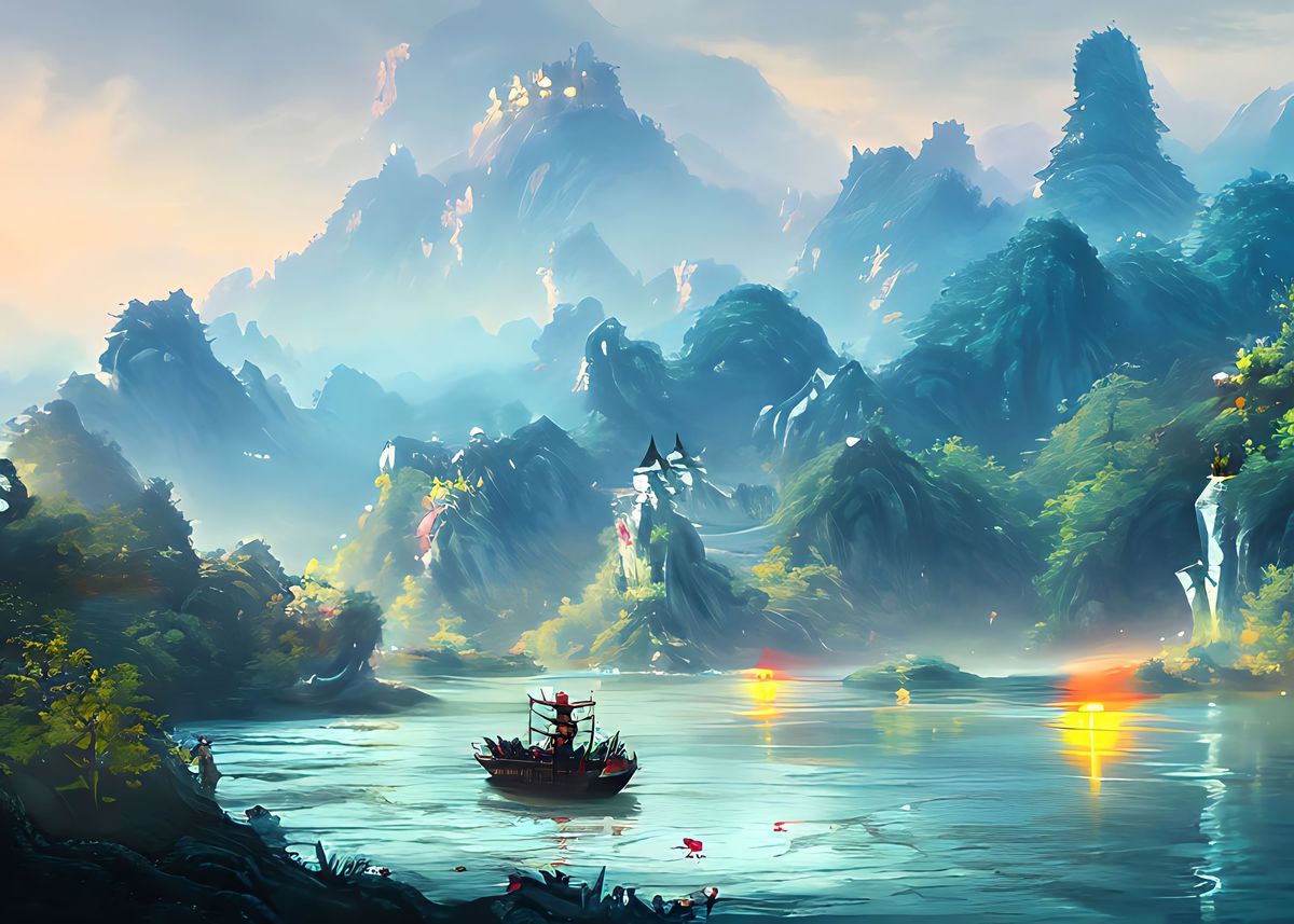 'Vibrant Chilling Paintings' Poster by Alex Bayu | Displate