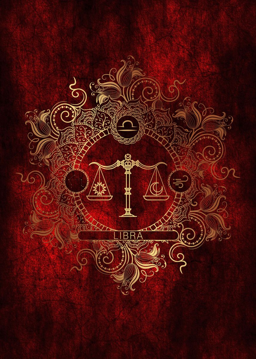 'Zodiac Fire Libra' Poster, picture, metal print, paint by Alexandre ...