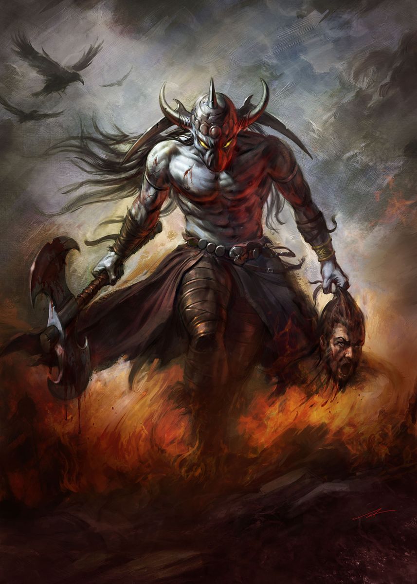 'Return of the Demon' Poster, picture, metal print, paint by Alan ...