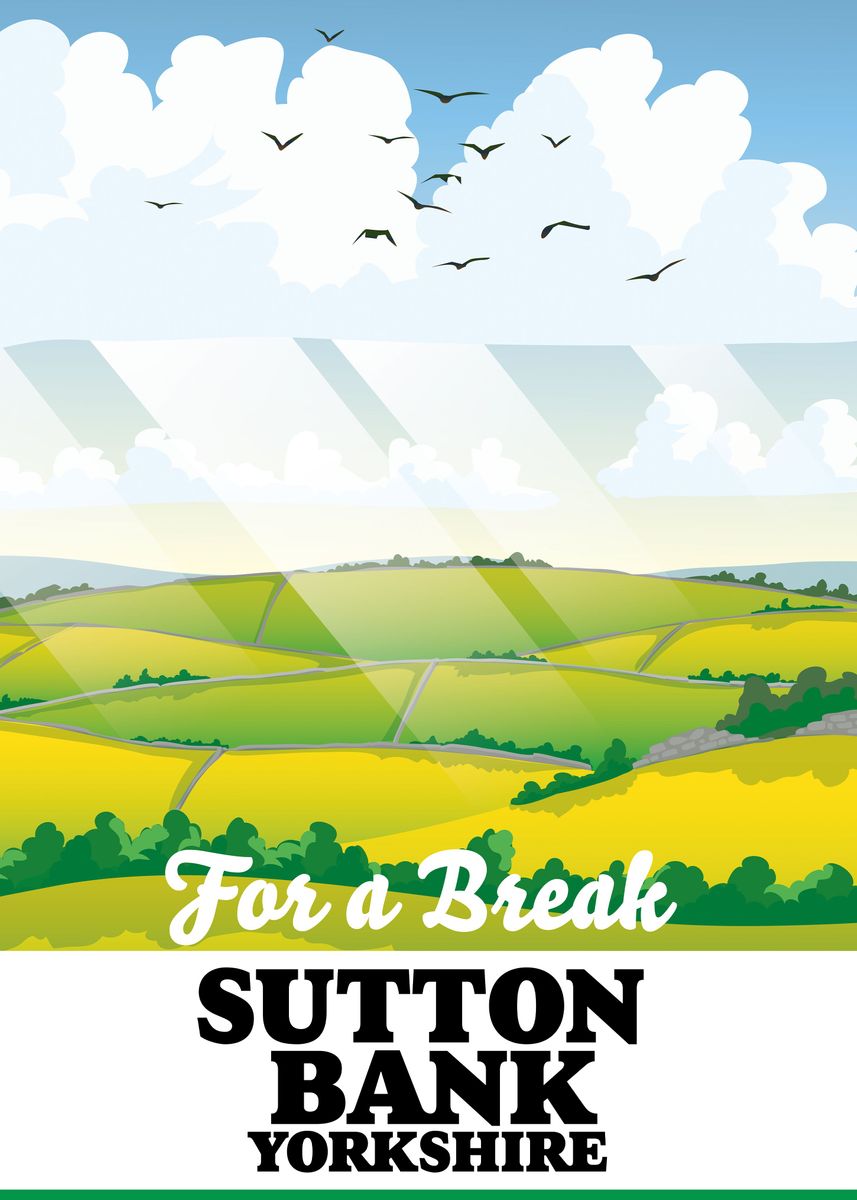 'Sutton Bank Yorkshire ' Poster, picture, metal print, paint by David ...