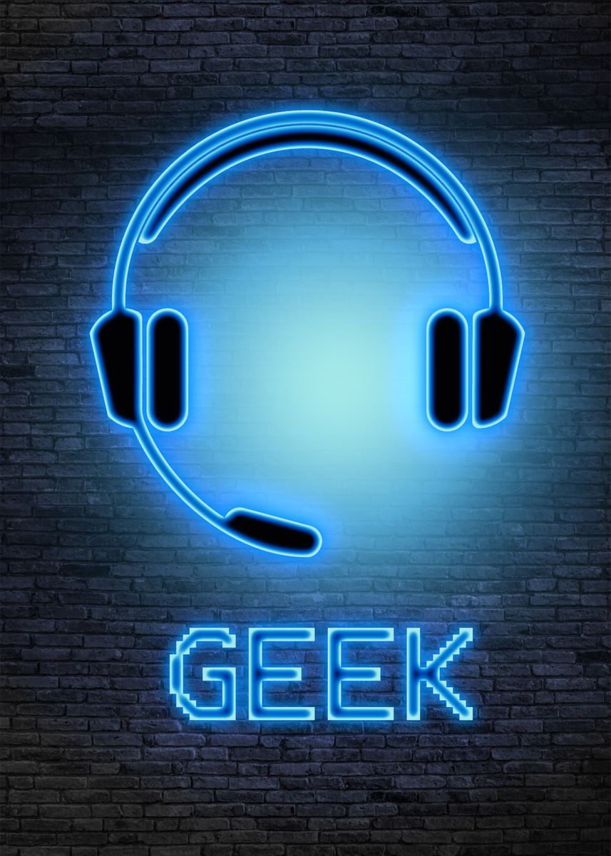 'GEEK' Poster, picture, metal print, paint by TroisiemeOeil | Displate