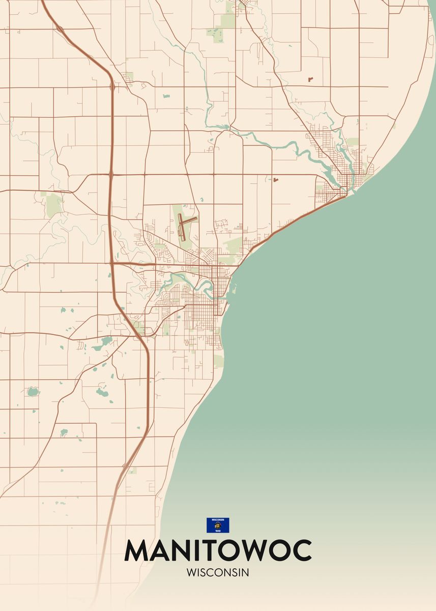 'Manitowoc WI' Poster, picture, metal print, paint by IMR Designs ...