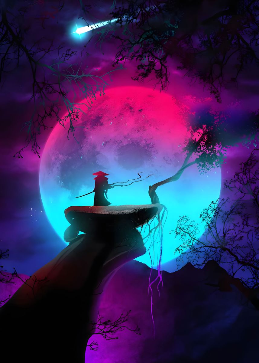 'Samurai Demon Slayer' Poster, picture, metal print, paint by Japanese ...