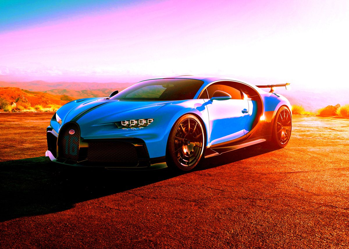 'Bugatti Chiron' Poster by Marcel Lee | Displate
