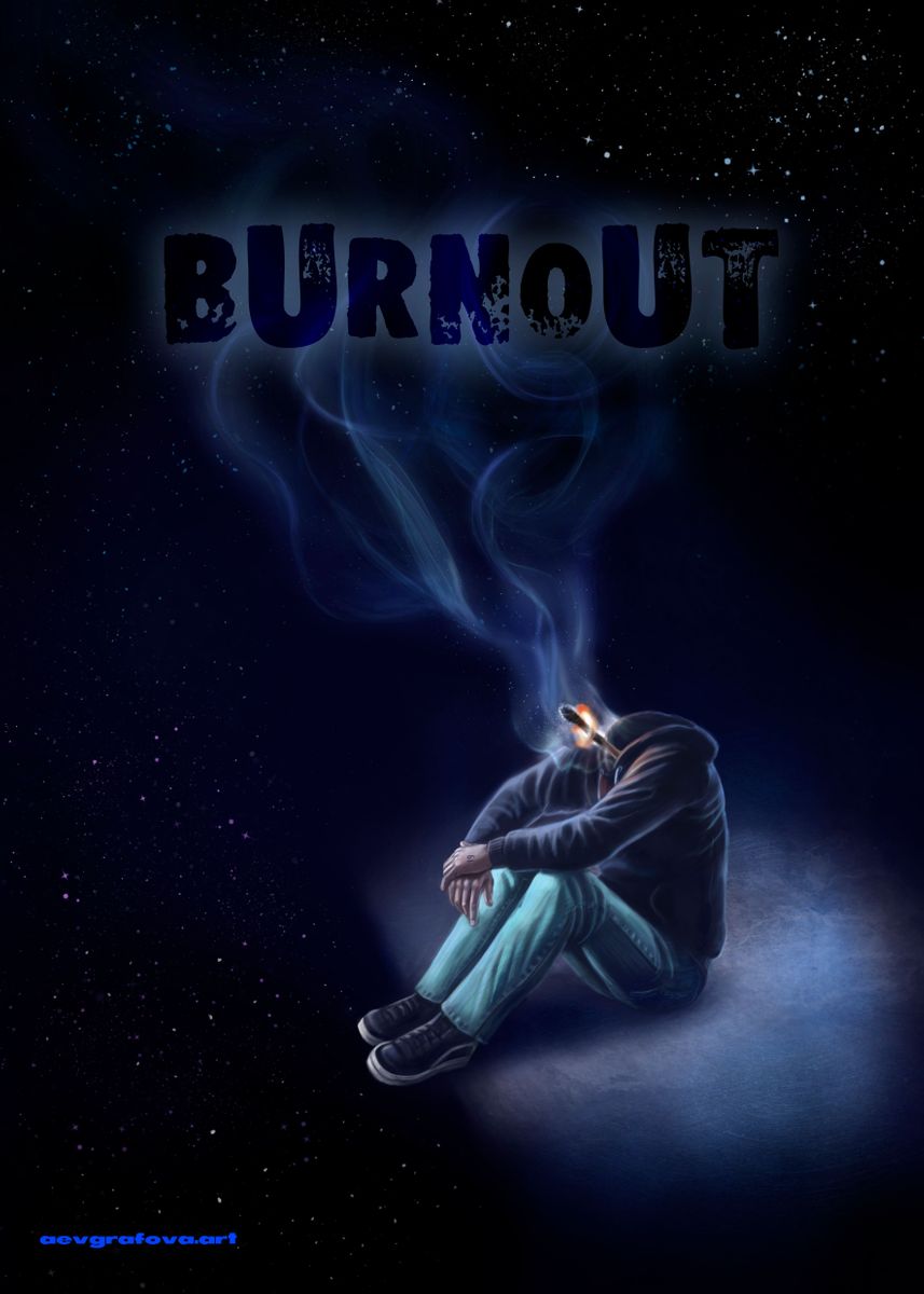 'Burnout Black' Poster, picture, metal print, paint by Anastasia ...