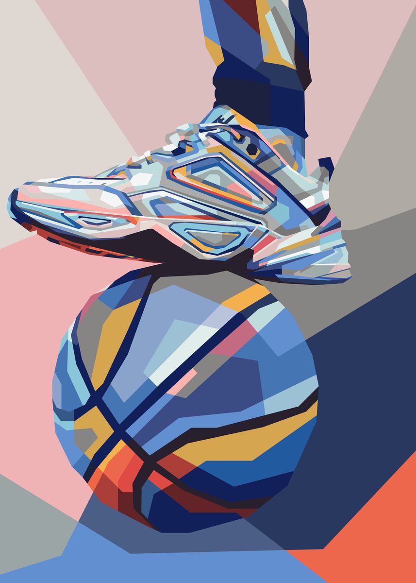 'Shoes and ball' Poster, picture, metal print, paint by ISA TERESA ...