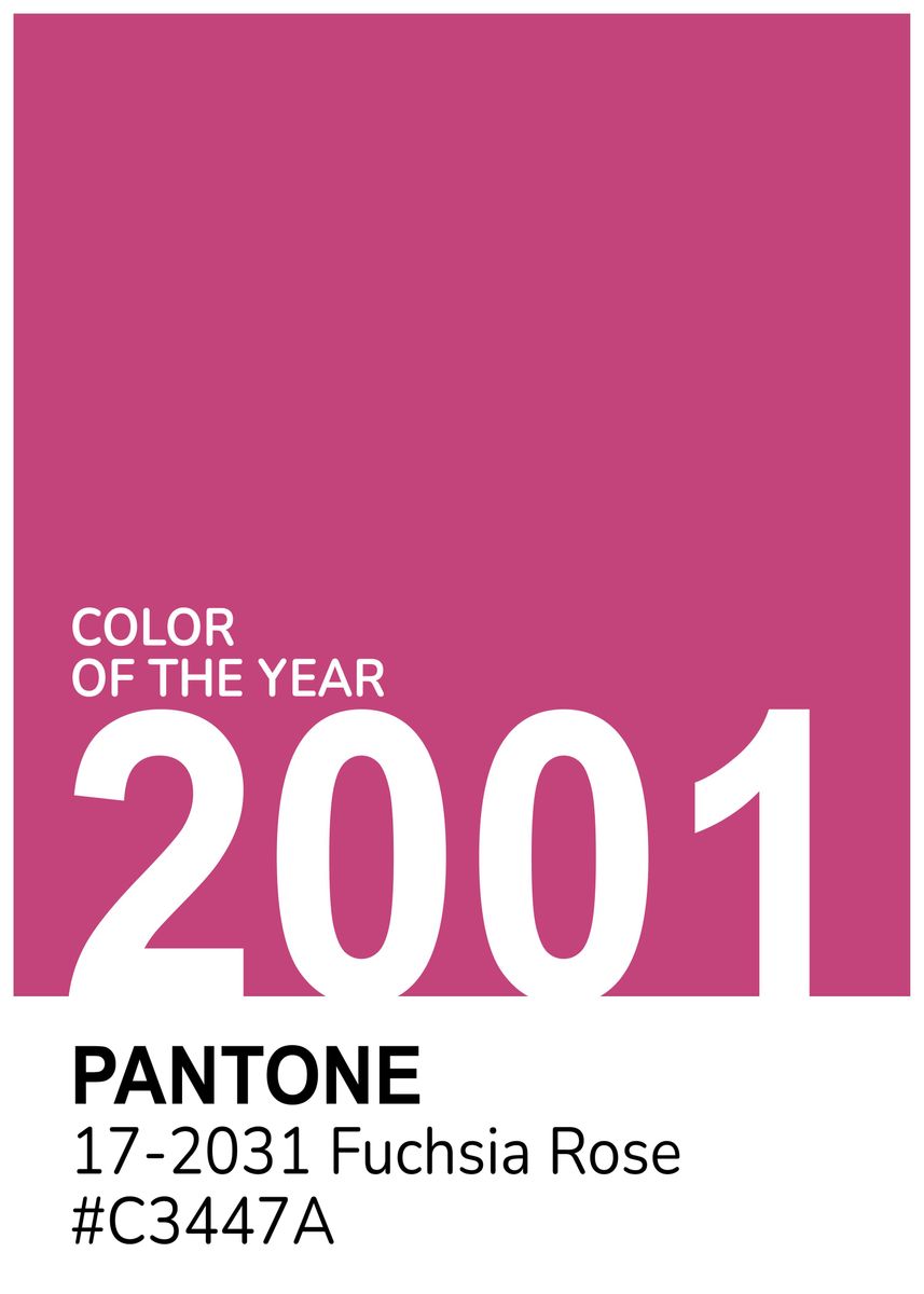 'Pantone of the Year 2001' Poster, picture, metal print, paint by ...