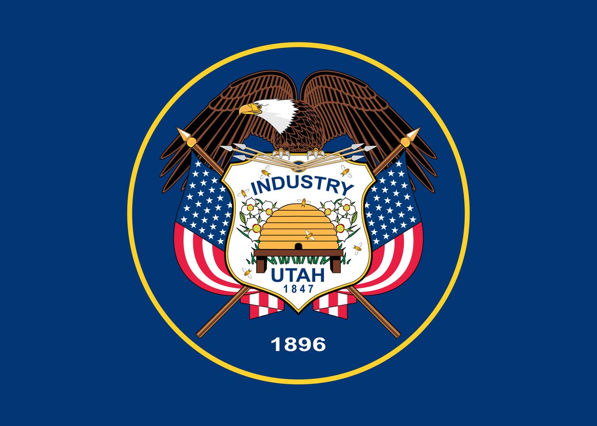 'Utah State Flag' Poster by Bruce Stanfield | Displate