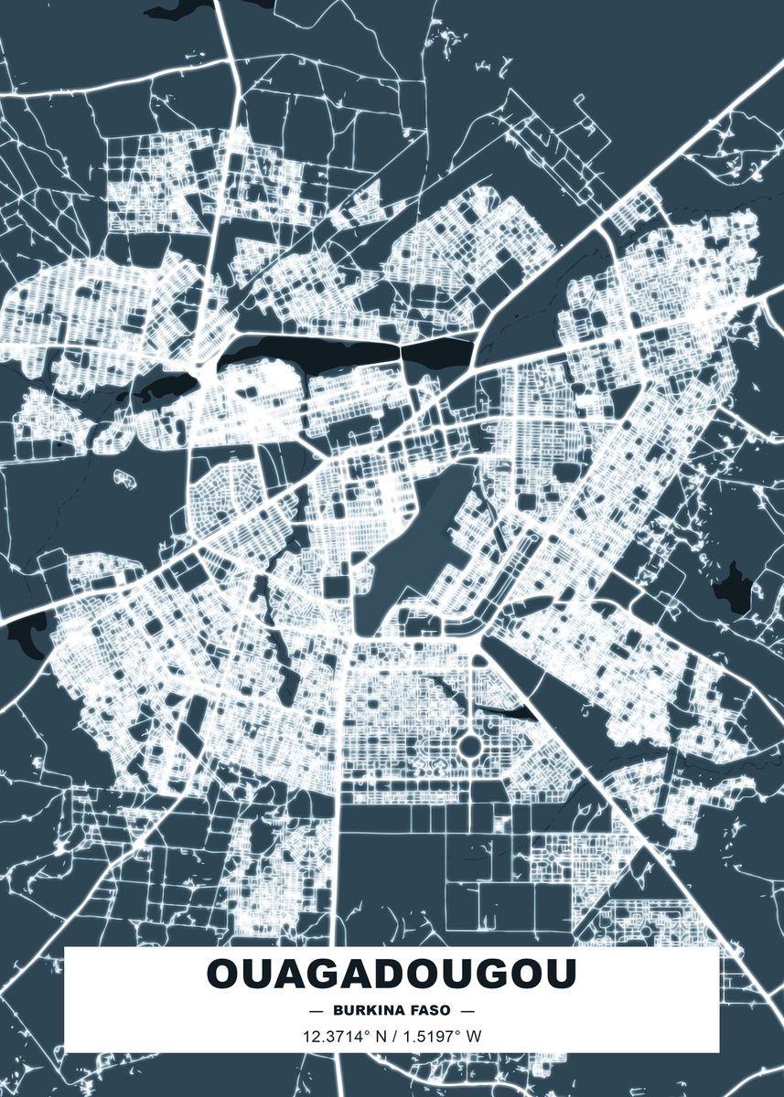 'Ouagadougou' Poster, picture, metal print, paint by Bo Kev | Displate