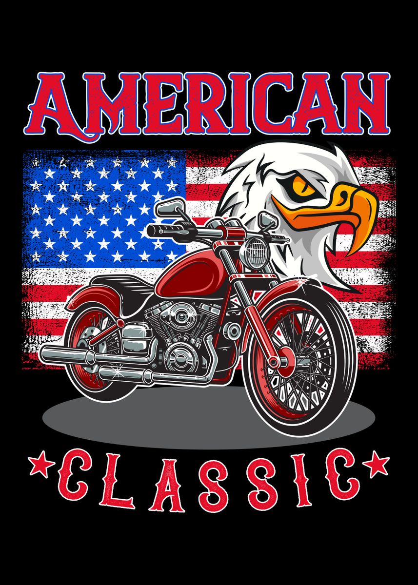 'American Classic' Poster, picture, metal print, paint by crbn design ...